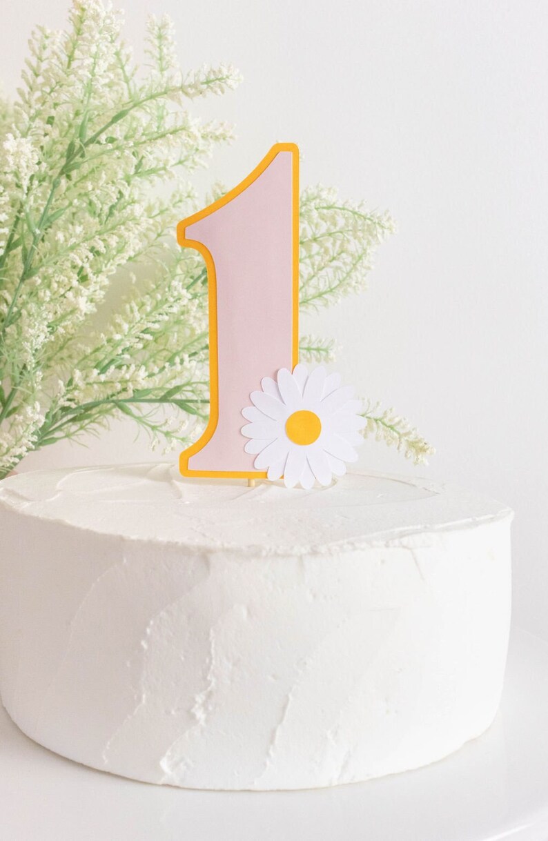 Daisy Cake Topper, Daisy Theme 1st Birthday, One Cake Topper, Cake ...