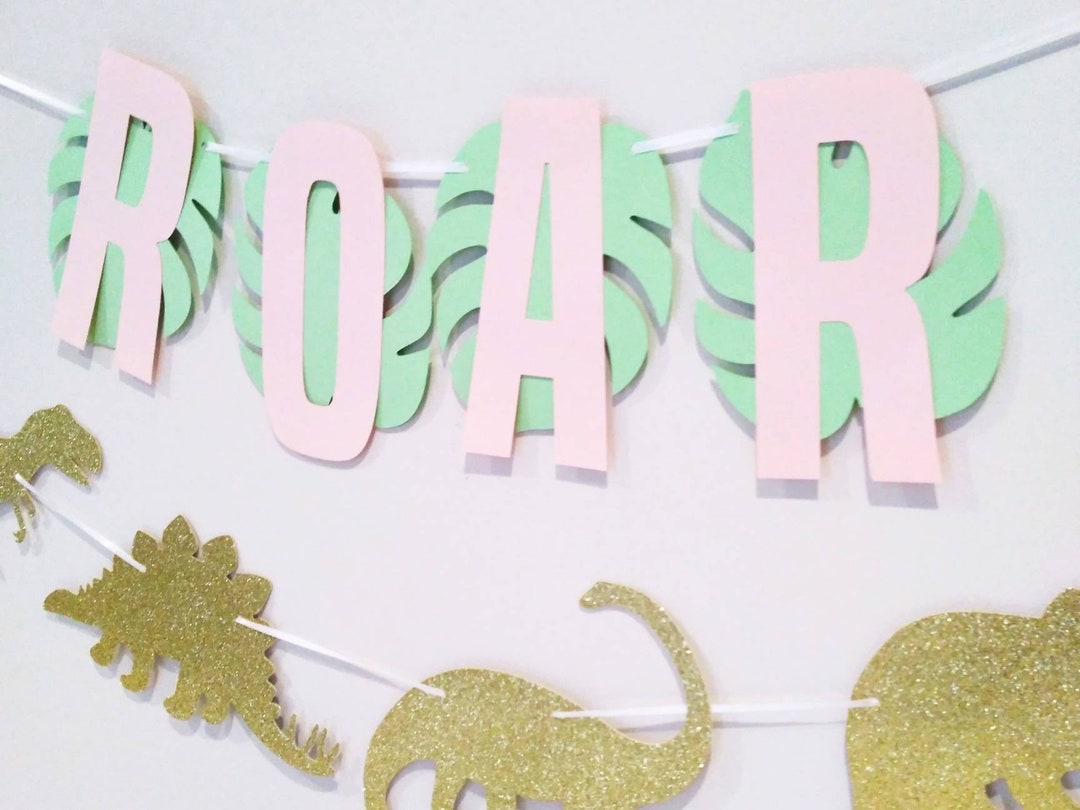 Dinosaur Banner Roar Banner Dinosaur Cake Smash Dinosaur - Etsy