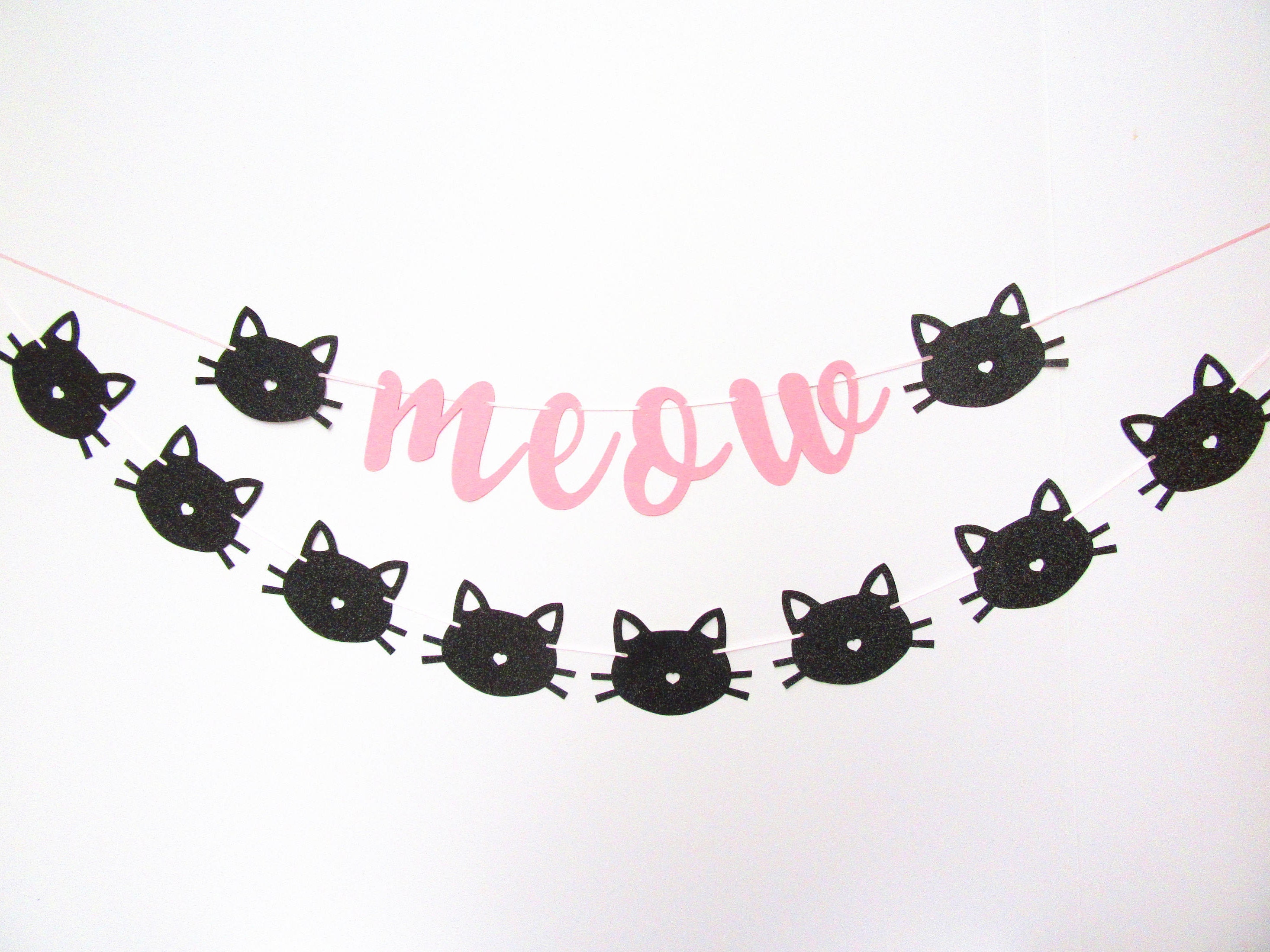 Cat Banner Cat Themed Birthday Kitten Banner Kitten | Etsy