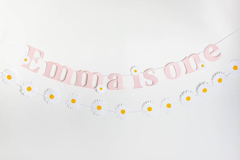 Daisy Banner, Daisy Party Decor, Flower Birthday, Daisy Garland, Custom ...