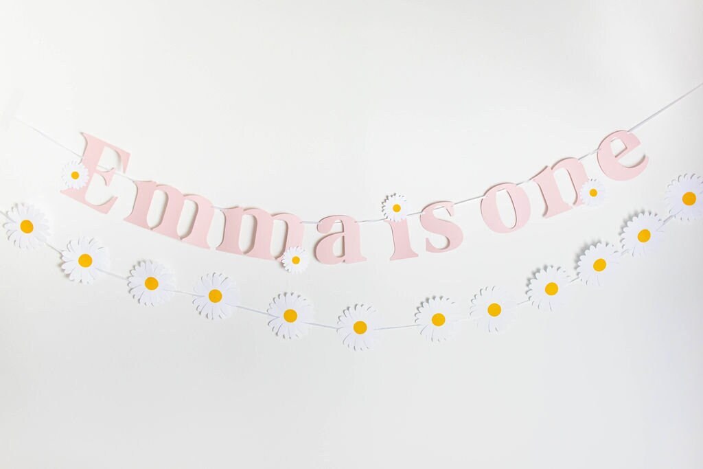 Daisy Banner, Daisy Party Decor, Flower Birthday, Daisy Garland, Custom ...