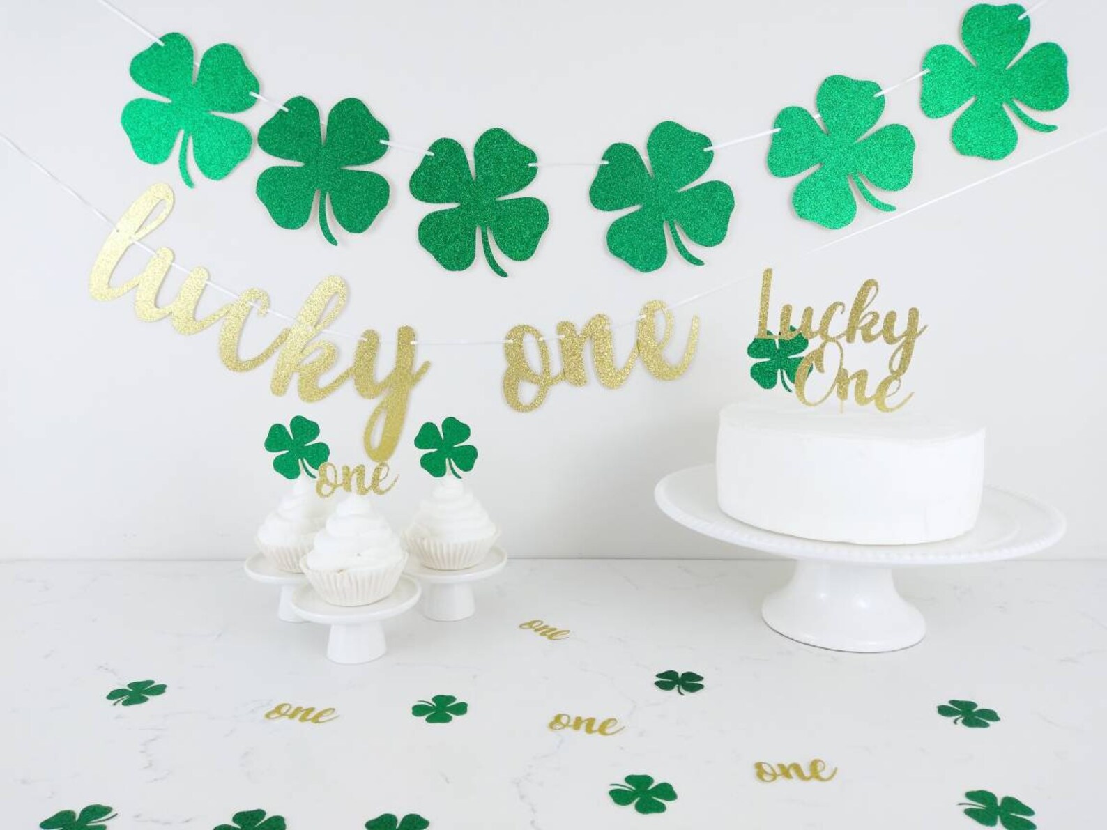 Lucky One Banner Shamrock Banner Lucky One Birthday St - Etsy