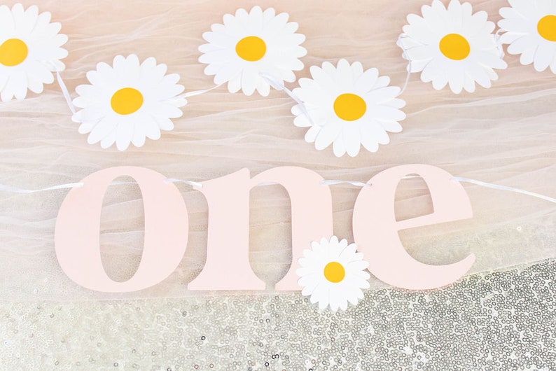 Daisy Banner, Daisy Party Decor, Flower Birthday, Daisy Garland, Custom ...