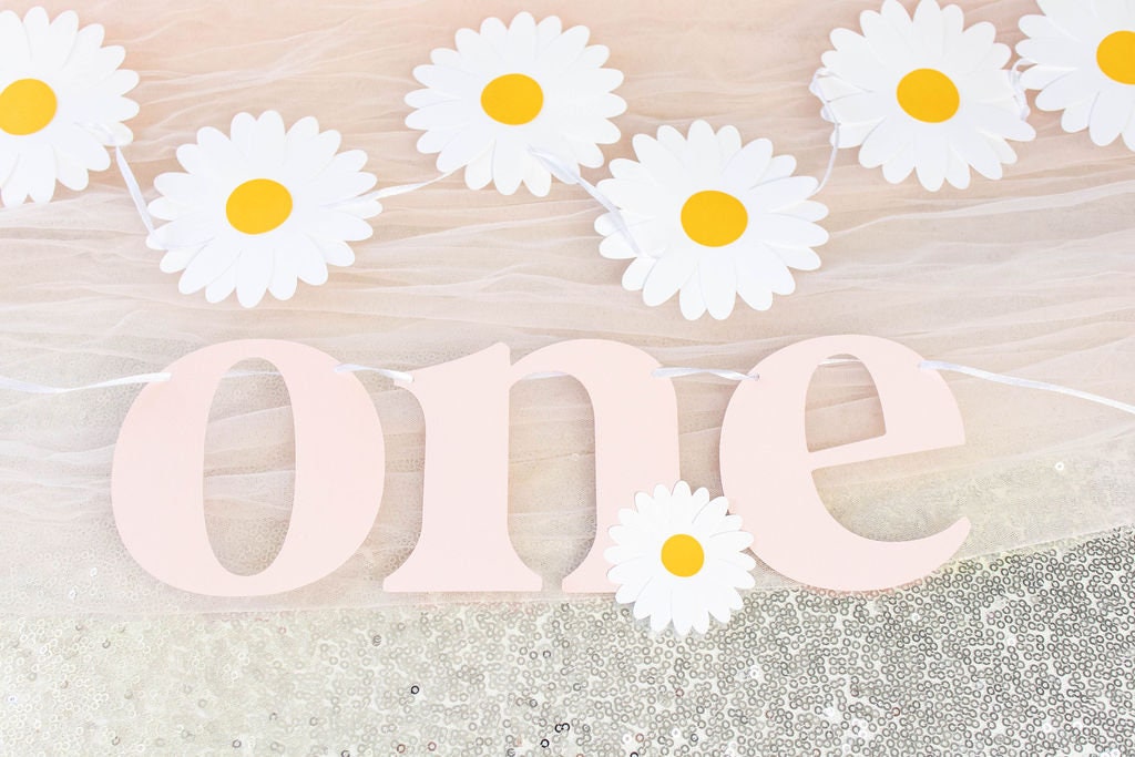 Daisy Banner, Daisy Party Decor, Flower Birthday, Daisy Garland, Custom ...
