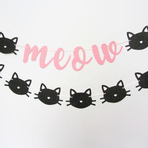 Cat Banner, Cat Themed Birthday, Kitten Banner, Kitten Birthday Decor ...