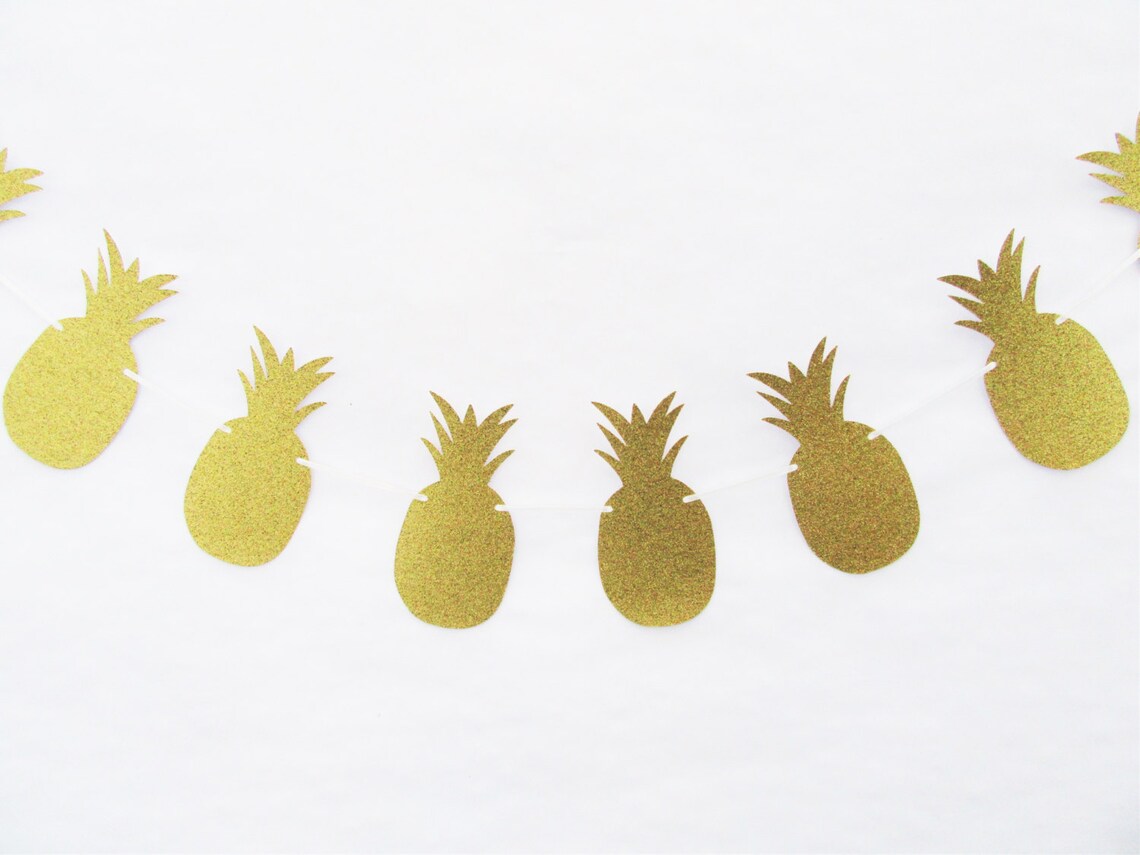 Pineapple Banner Pineapple Decor Pineapple Party Glitter | Etsy