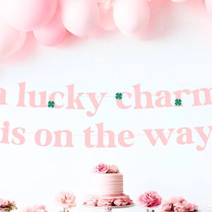 St Patricks Baby Shower Banner, Lucky Charm Decorations, Shamrock ...