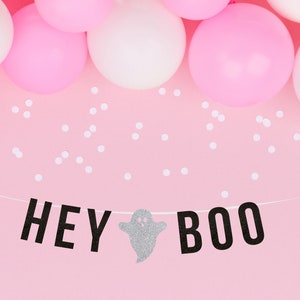 Hey Boo Halloween Banner, Halloween Party, Halloween Garland, Halloween ...