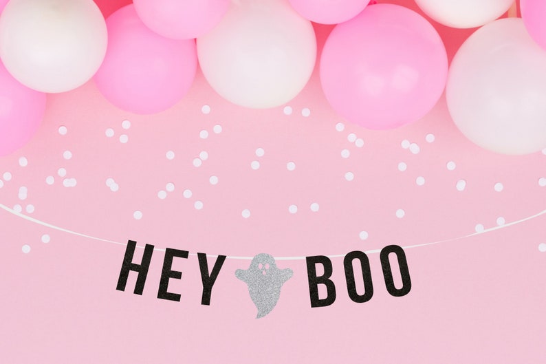 Hey Boo Halloween Banner Halloween Party Halloween Garland - Etsy