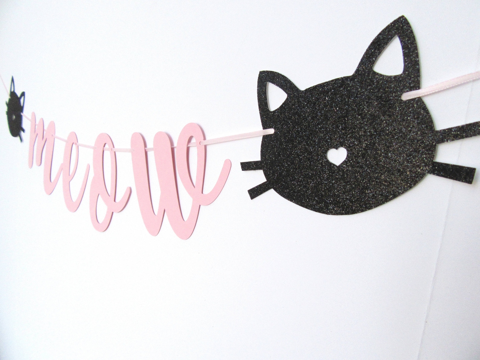 Meow Banner. Cat Party Decor Kitten Banner Kitten Party Cat - Etsy