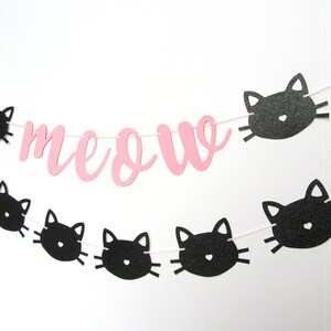 Cat Banner, Cat Themed Birthday, Kitten Banner, Kitten Birthday Decor ...