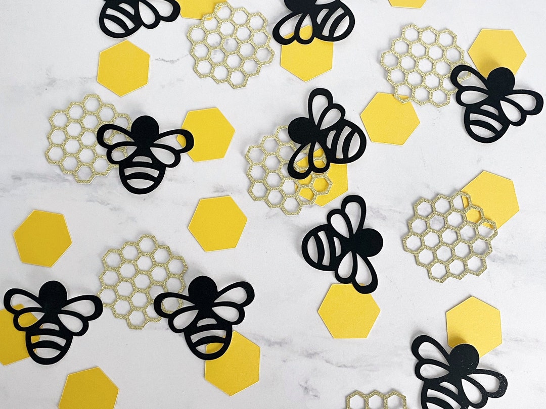 Bee Confetti, What Will It Bee Gender Reveal, Bee Baby Shower, Bee ...