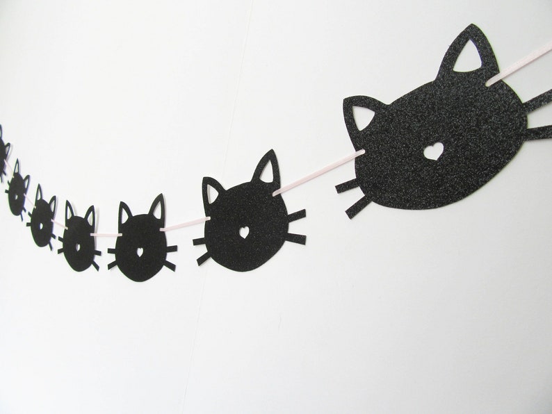 Cat Banner Cat Birthday Party Cat Themed Party Kitten - Etsy
