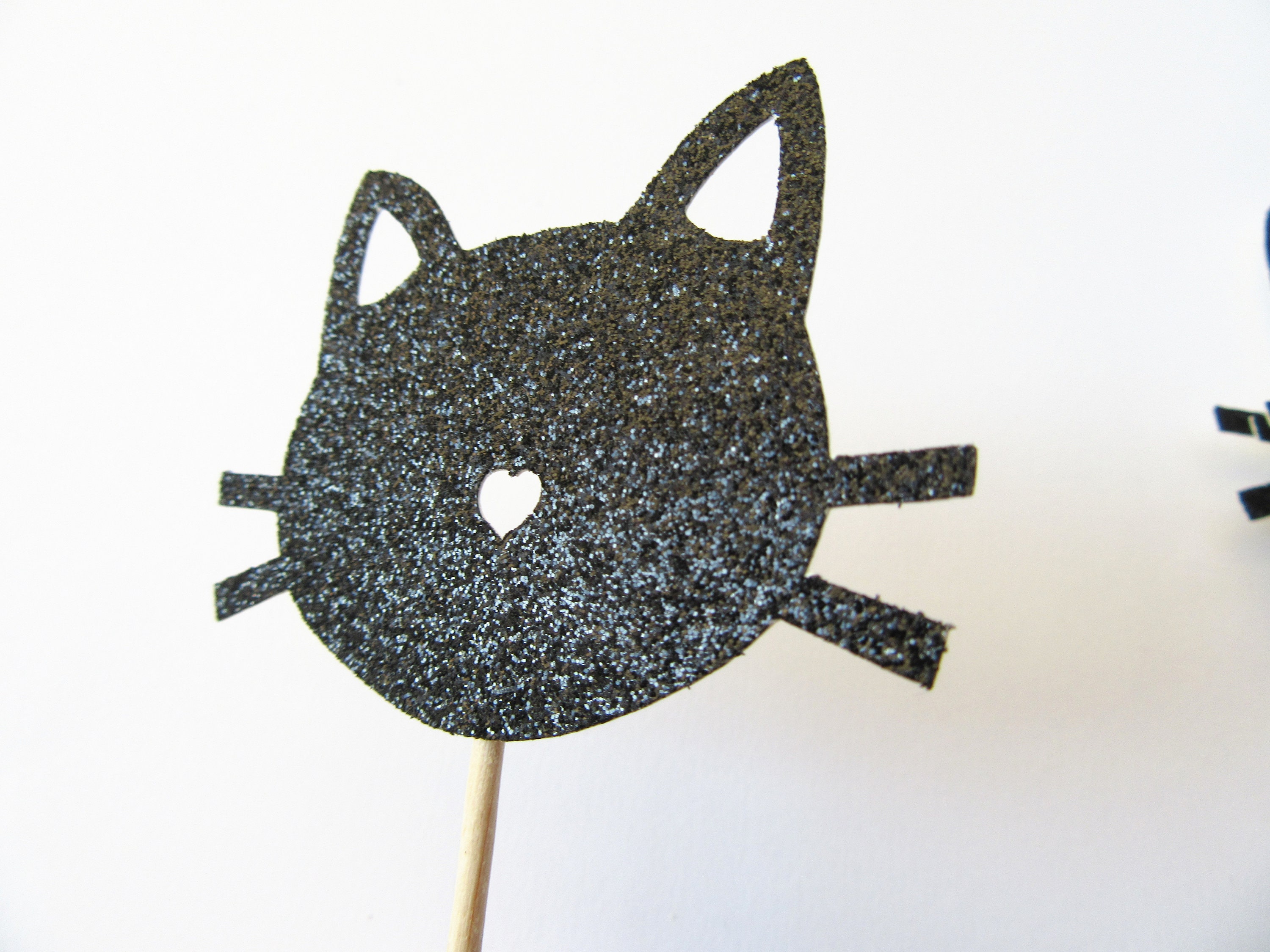 Cat Cupcake Toppers Cat Party Decor Kitten Birthday Cat - Etsy