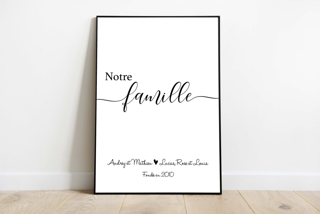 Personalized Family Poster Family Gift Family First Names - Etsy