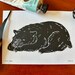 Black Bear Block Print - Etsy