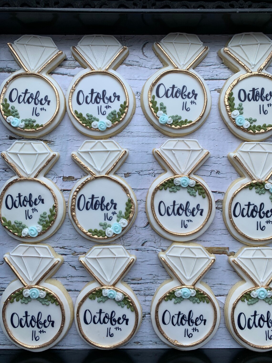 Wedding Date Ring Cookies 1 Dozen - Etsy