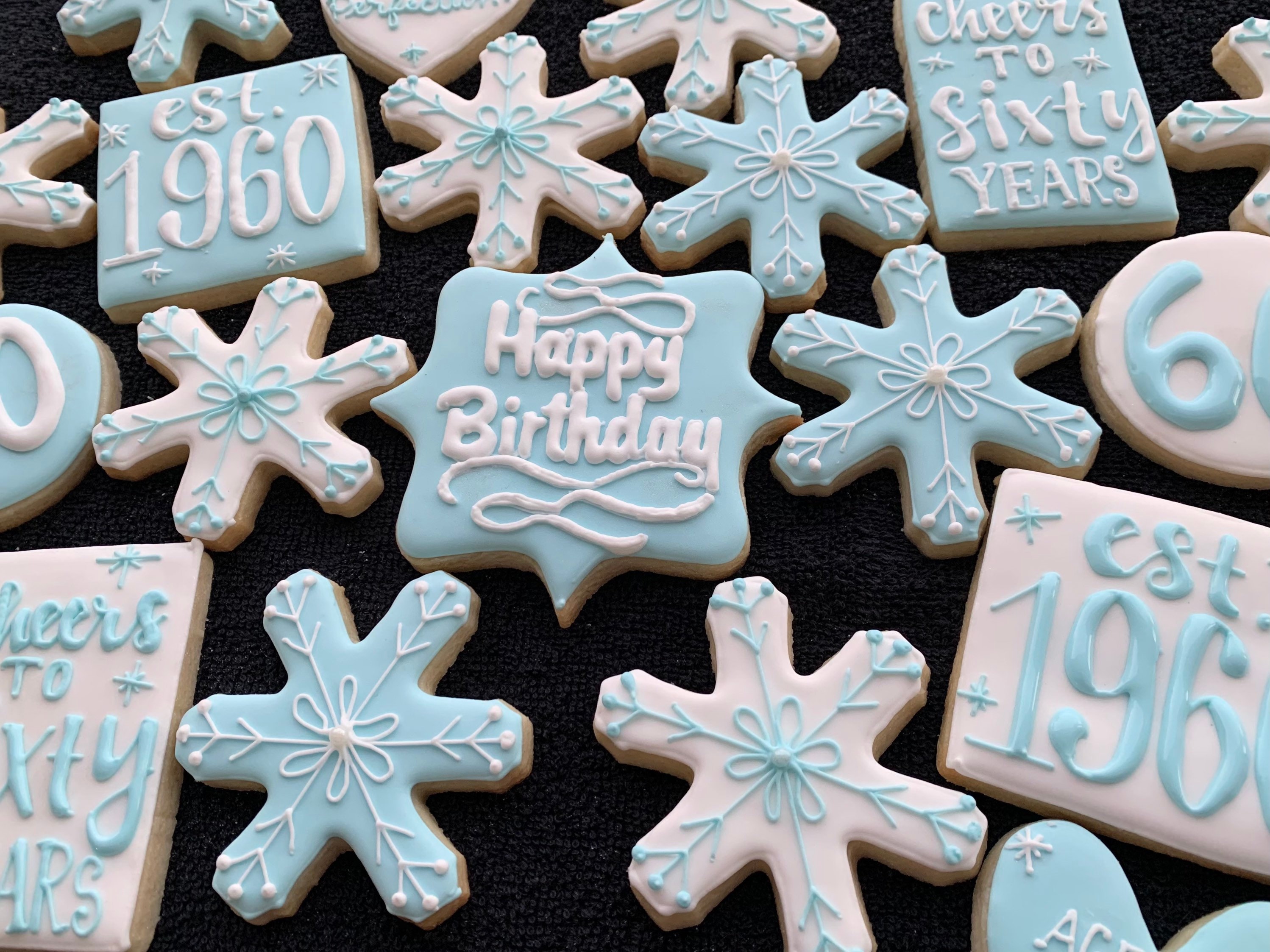 60th Birthday Cookies-1dozen | Etsy