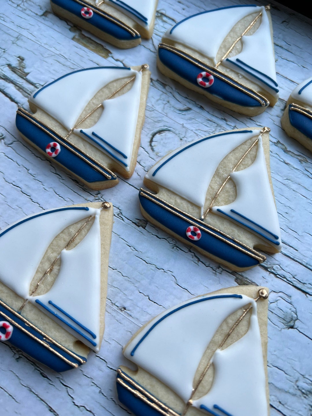 Nautical Boat Sugar Cookies -1 Dozen - Etsy