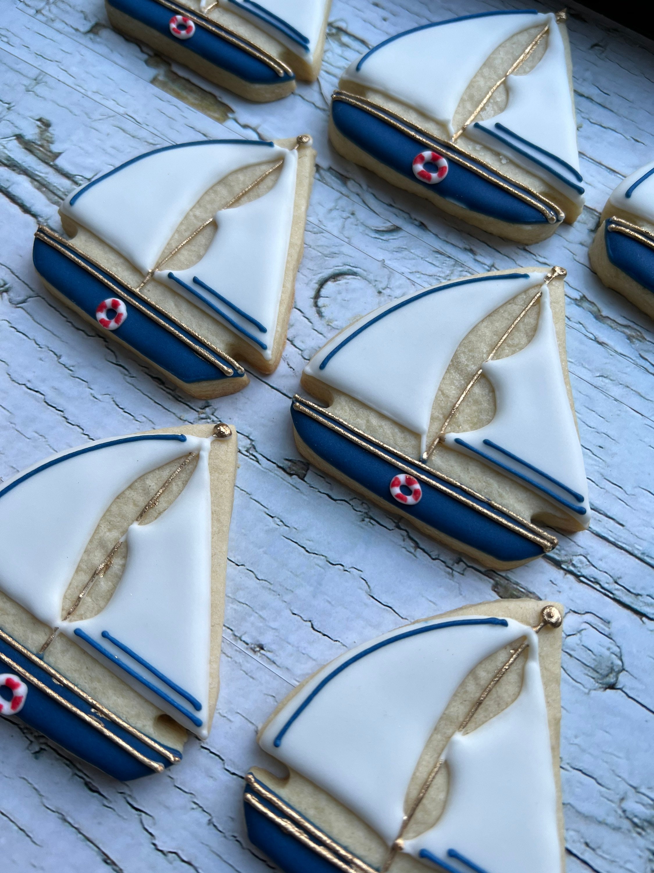 Nautical Boat Sugar Cookies -1 Dozen - Etsy