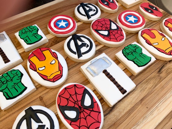 Avengers Sugar Cookies-1 DOZEN - Etsy