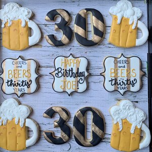 30th Birthday Cookies-1 Dozen - Etsy