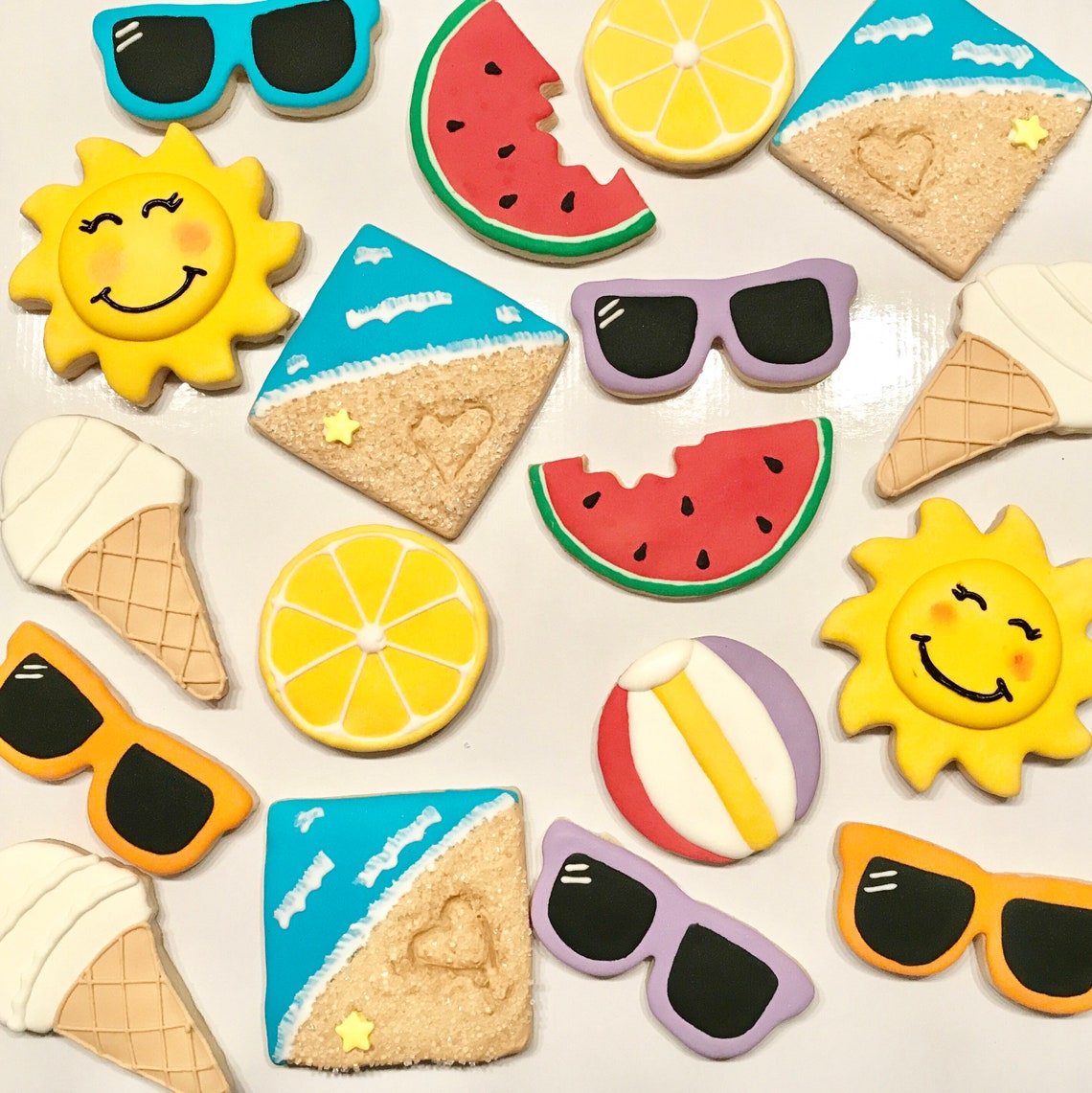 Summer Themed Cookies. 1 Dozen - Etsy