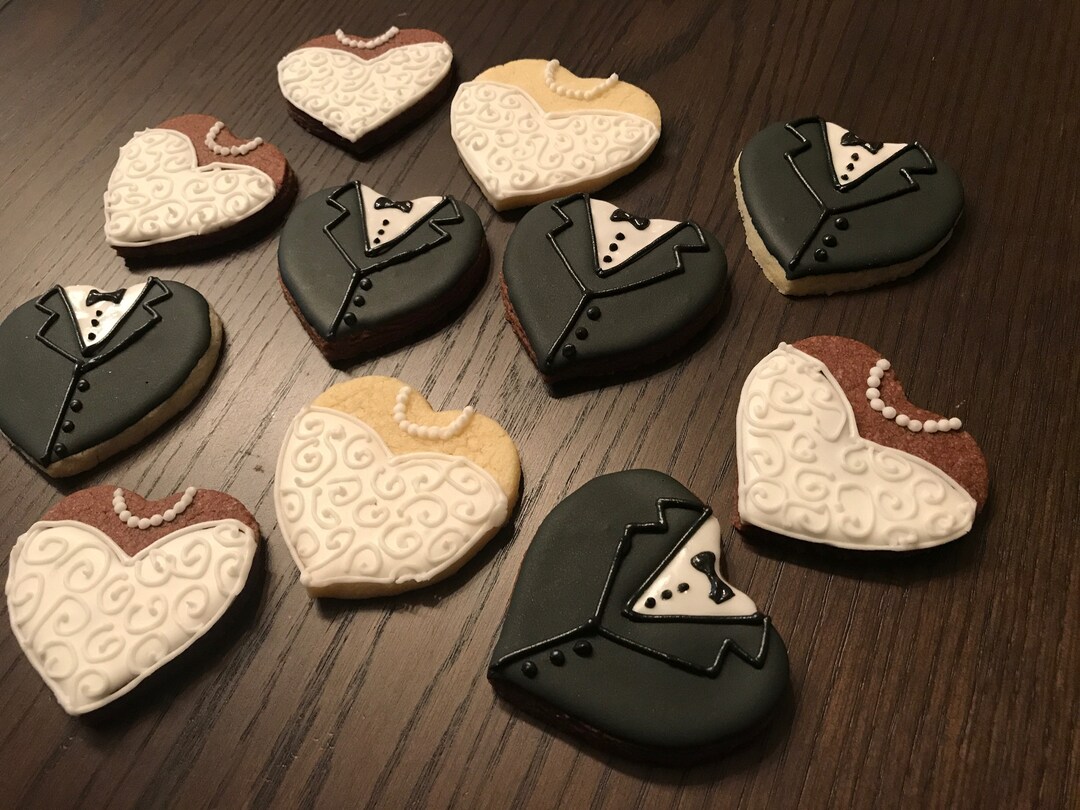 Bride and Groom Cookies-one Dozen - Etsy
