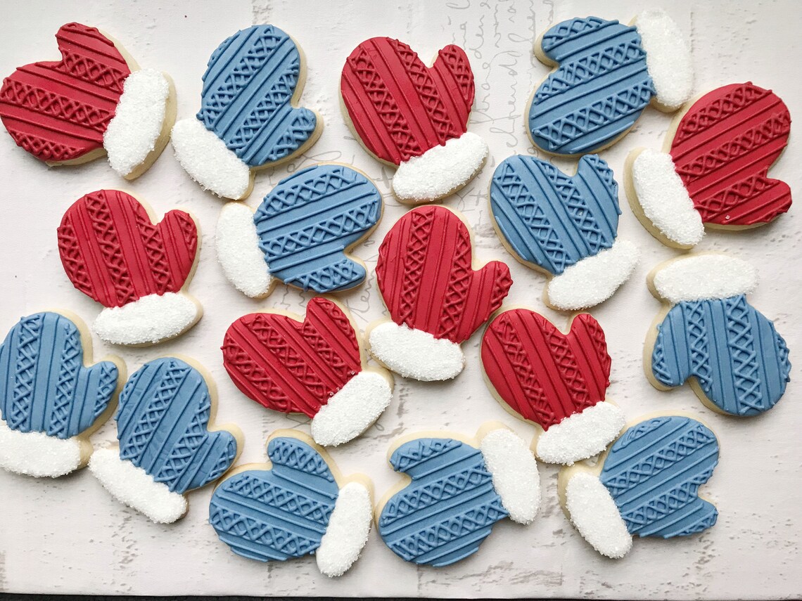 Mitten Sugar Cookies- 1 Dozen - Etsy