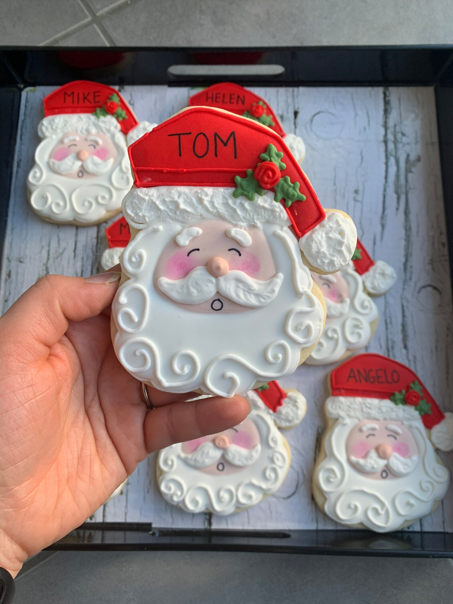 Santa Christmas Cookies - 1 Dozen - Etsy