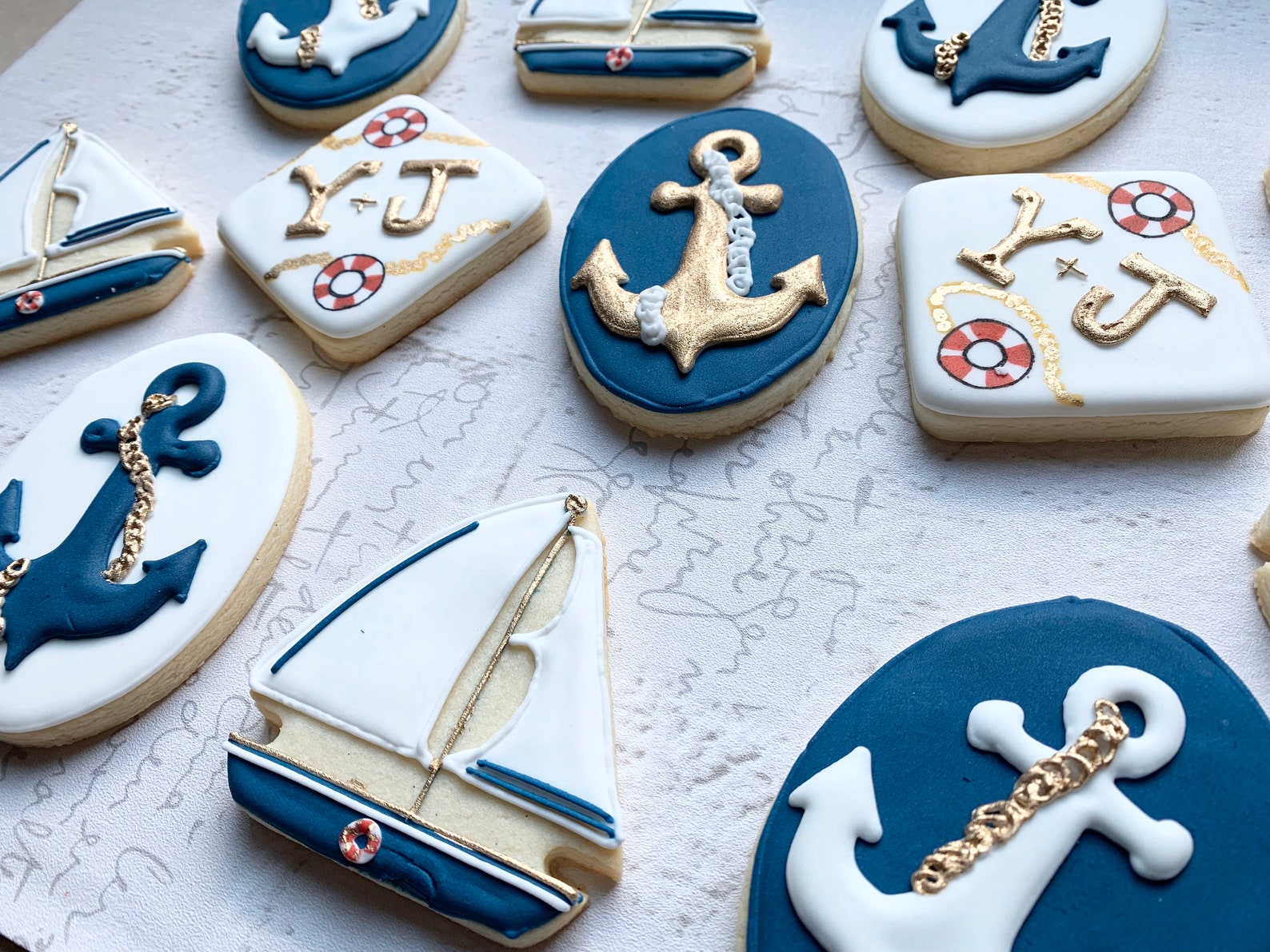 Nautical Theme Cookies 1 DOZEN - Etsy