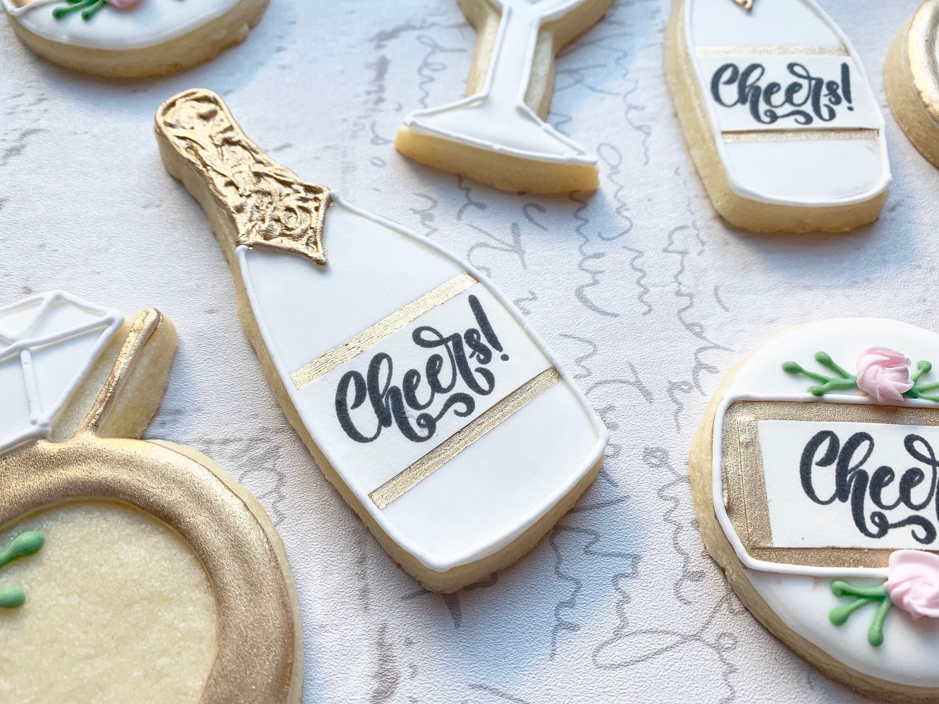 Champange Bottle Cookies 1 DOZEN - Etsy