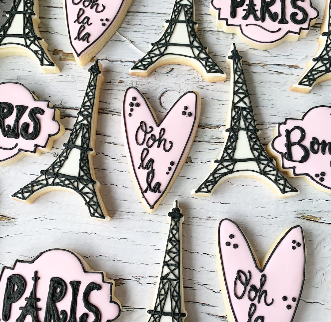 Paris Themed Sugar Cookies- 1 Dozen - Etsy