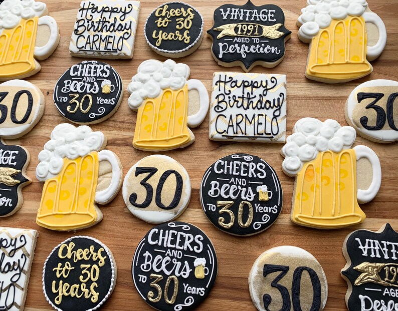 30th Birthday Cookies 1 Dozen - Etsy