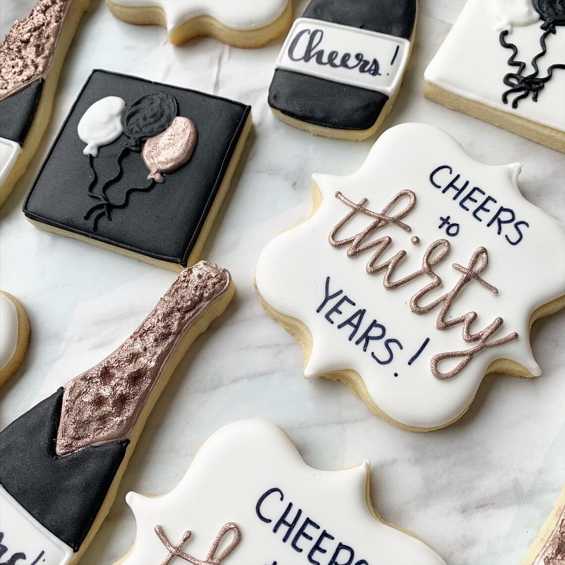 30th Birthday Cookies Assorted 1 Dozen - Etsy