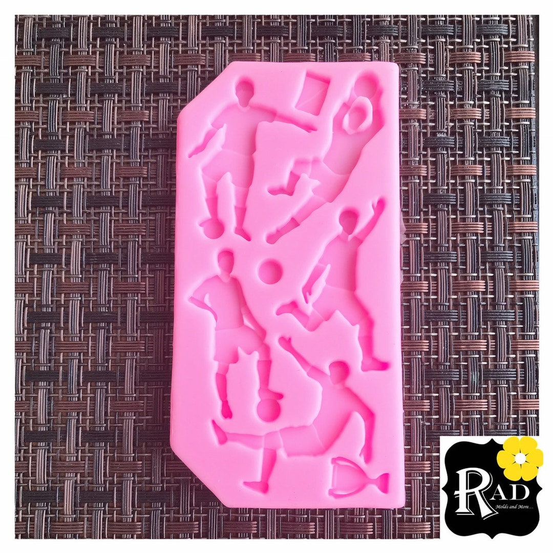 Soccer Players football Silicone Mold - Etsy