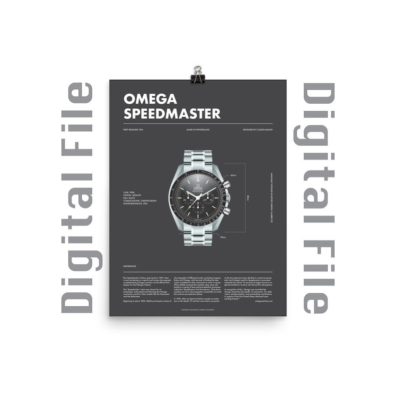 Omega Speedmaster | Digital Download - Etsy