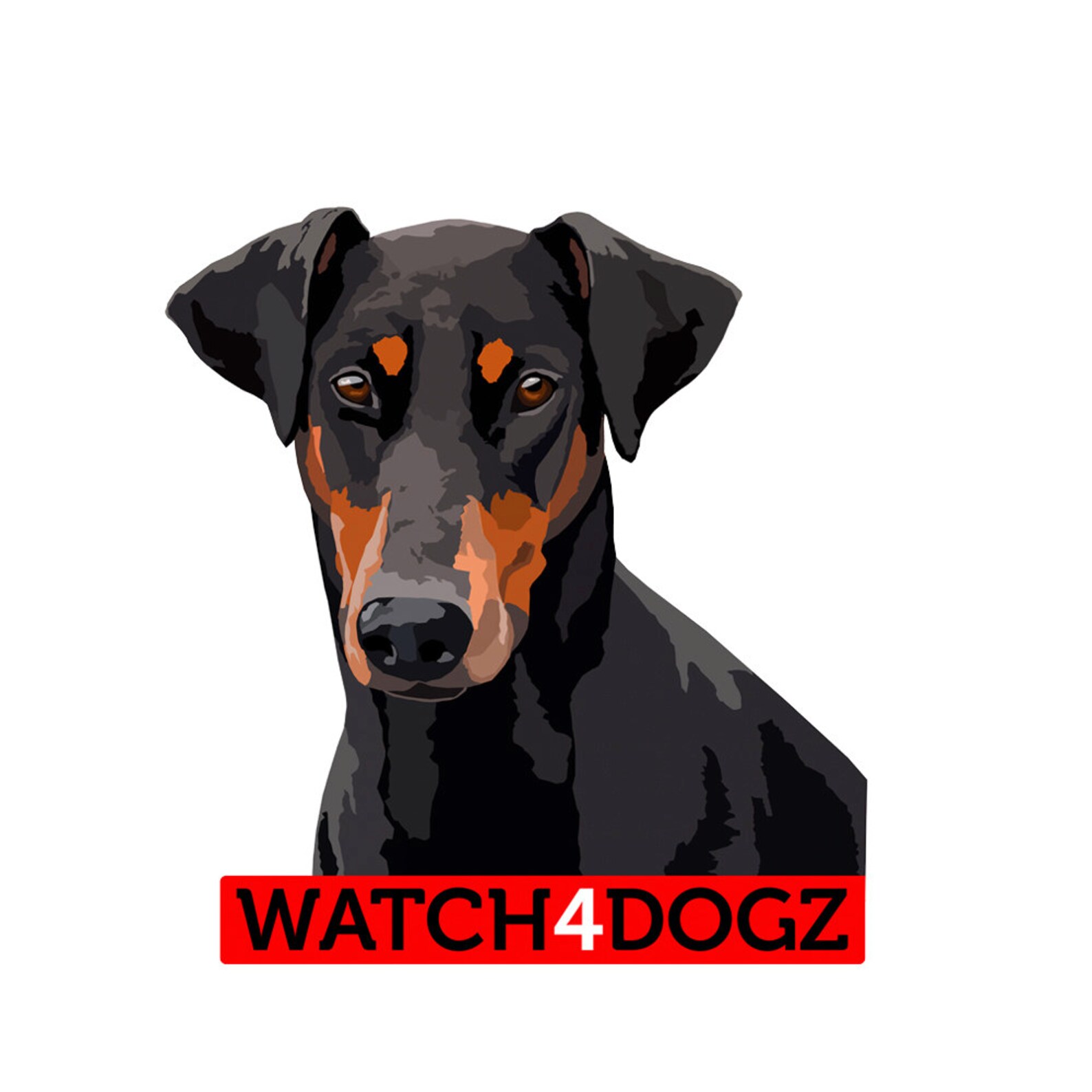 Doberman Decal, Sticker set of 2 - Etsy