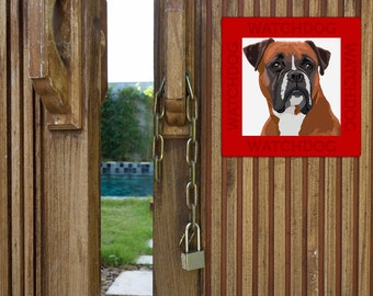 Boxer Decal Sticker Dog Sign set of 2 | Etsy