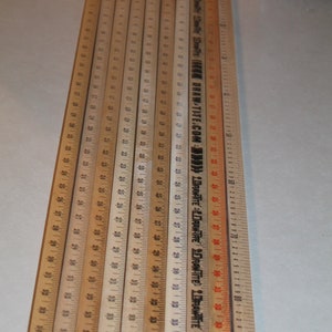 10 Square Yardstick Wood Wooden Ruler Lot Advertising Sign Color Hobby ...