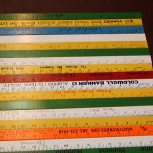 30 Yardstick Wood Wooden Ruler Lot Advertising Sign Color Art Craft ...