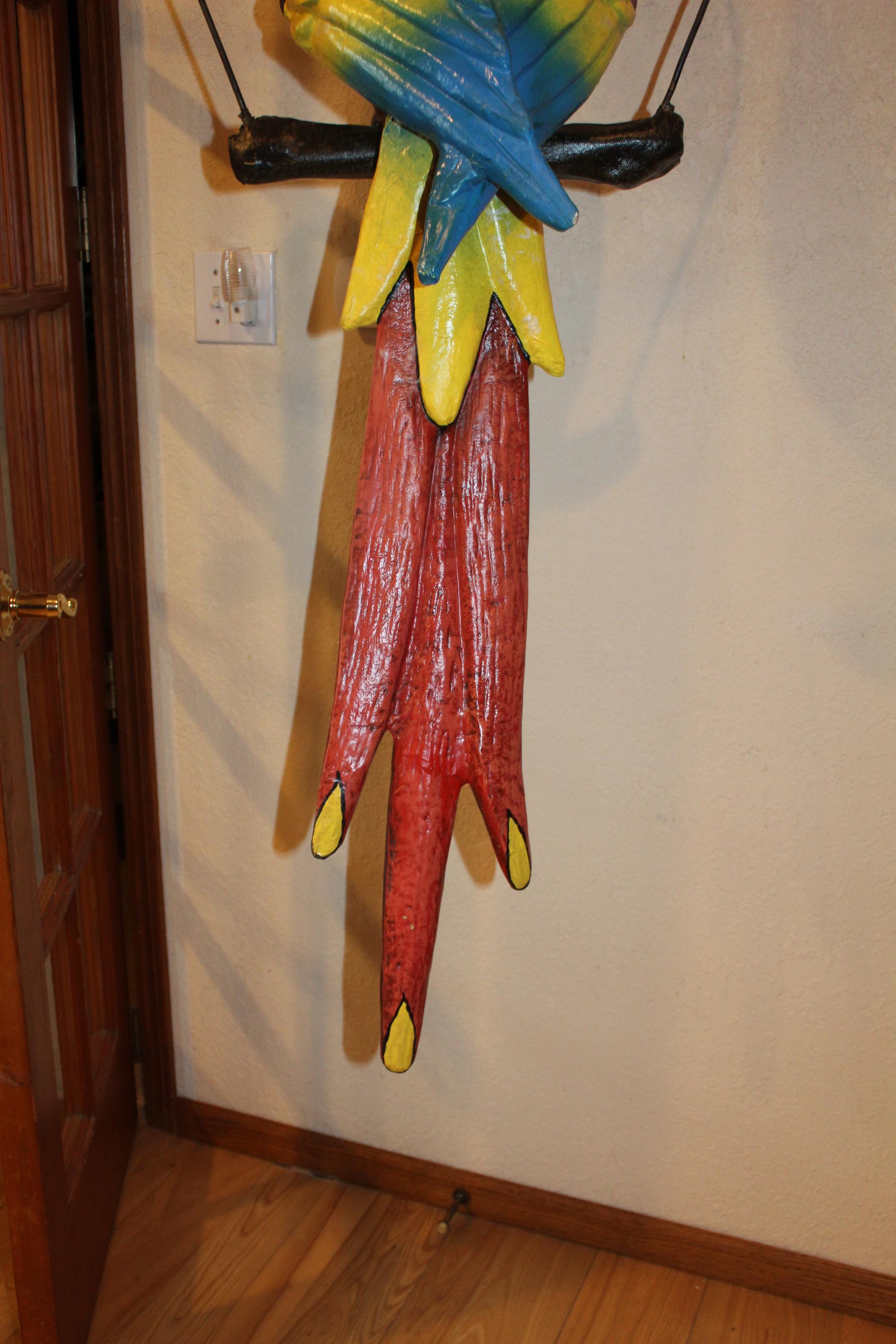 Giant Hanging Parrot Paper Mache Macaw - Etsy