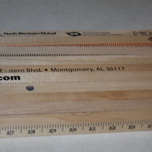 10 Square Yardstick Wood Wooden Ruler Lot Advertising Sign Color Hobby ...
