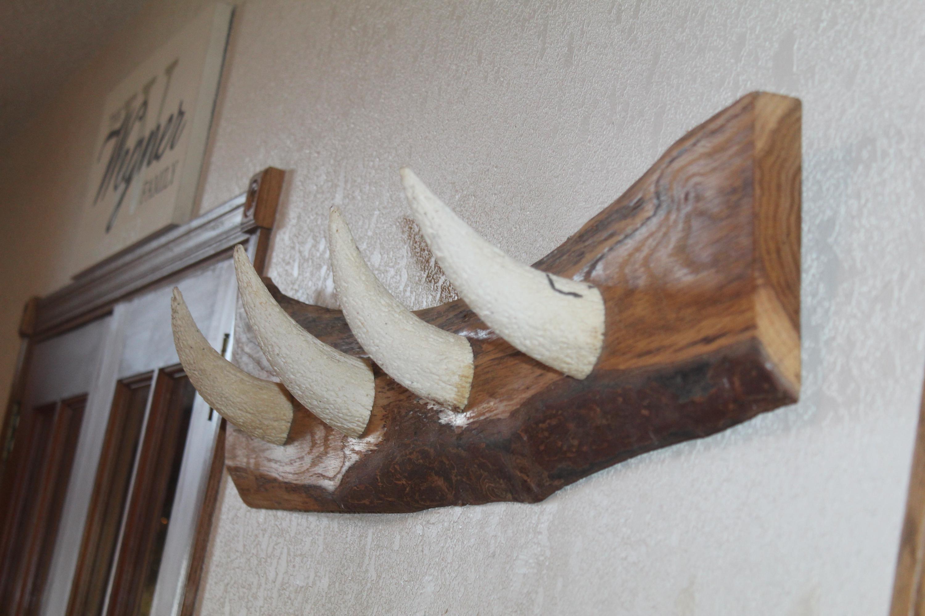Repurposed Real Horn Coat Hat Wall Wood Wooden Rack Clothing Rustic - Etsy