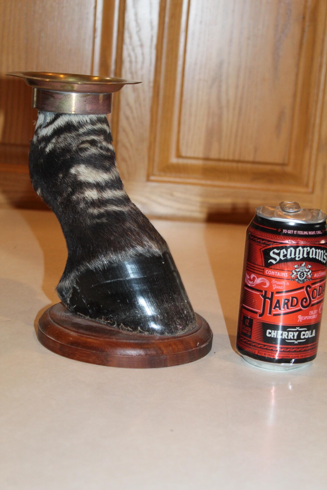 Zebra Foot Taxidermy Ashtray Africa Safari Log Cabin Decor Whitetail ...