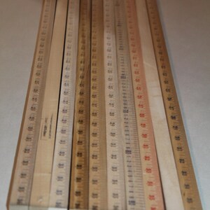 10 Square Yardstick Wood Wooden Ruler Lot Advertising Sign Color Art ...