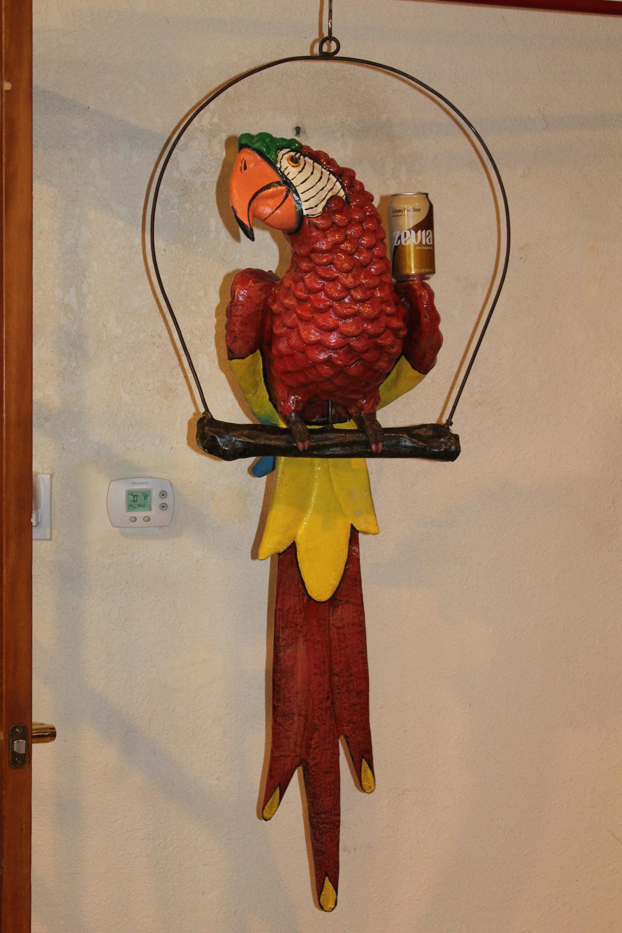Giant Hanging Parrot Paper Mache Macaw - Etsy