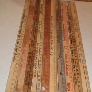 10 Yardstick Wood Wooden Ruler Lot Advertising Sign Color Hobby Project ...