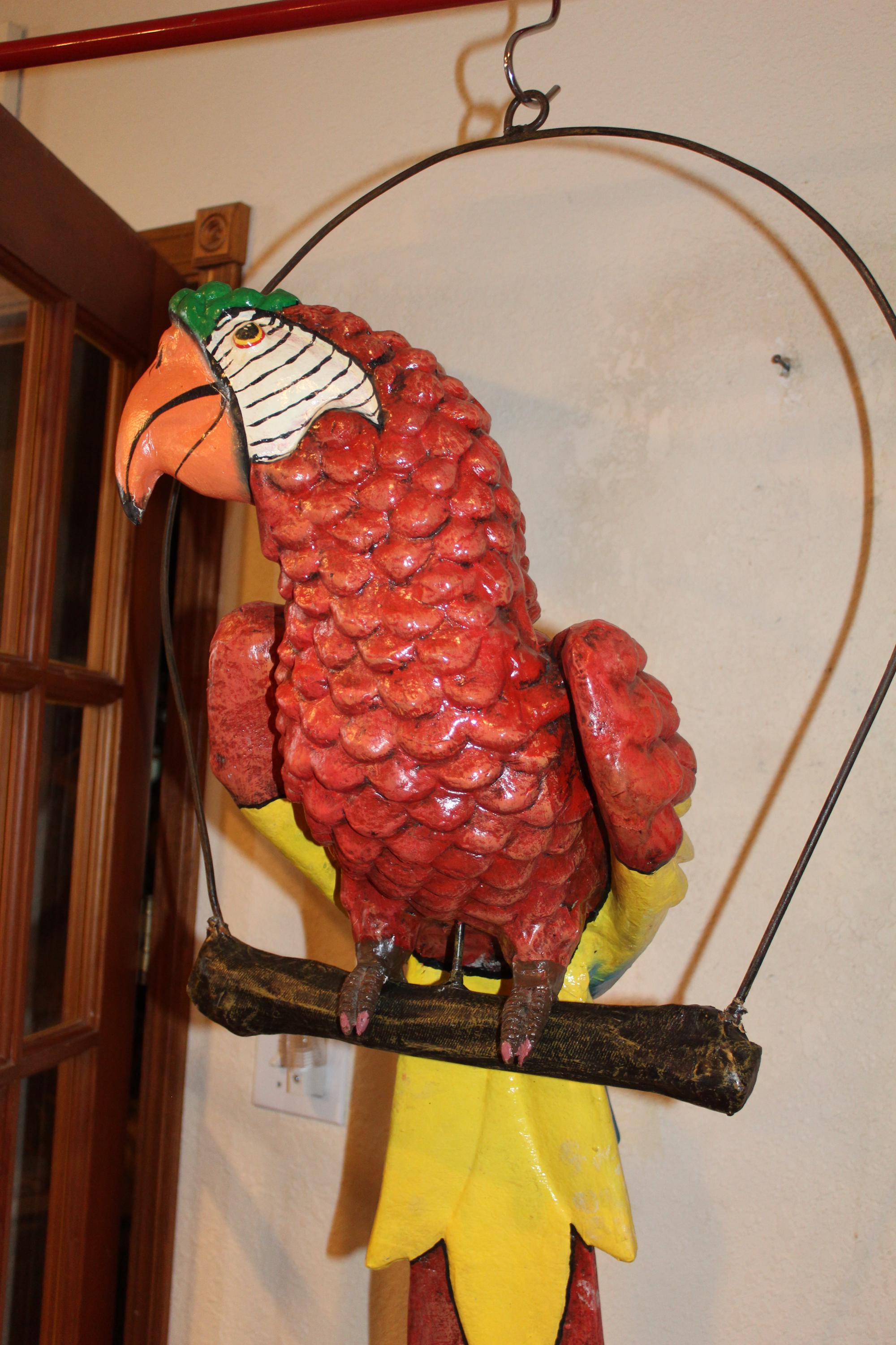 Giant Hanging Parrot Paper Mache Macaw - Etsy