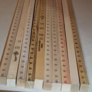 10 Square Yardstick Wood Wooden Ruler Lot Advertising Sign Color Art ...